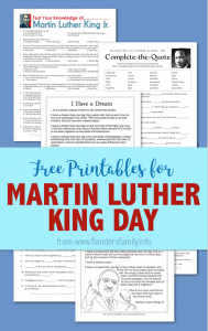 I Have a Dream! (Free Printables for MLK Day) - Flanders Family Home Life