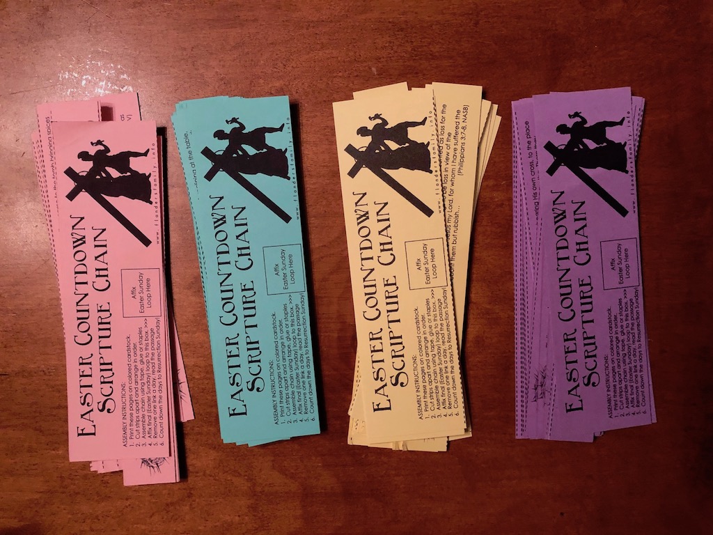 Scripture Chain: Countdown through Lent to Easter - Flanders Family ...