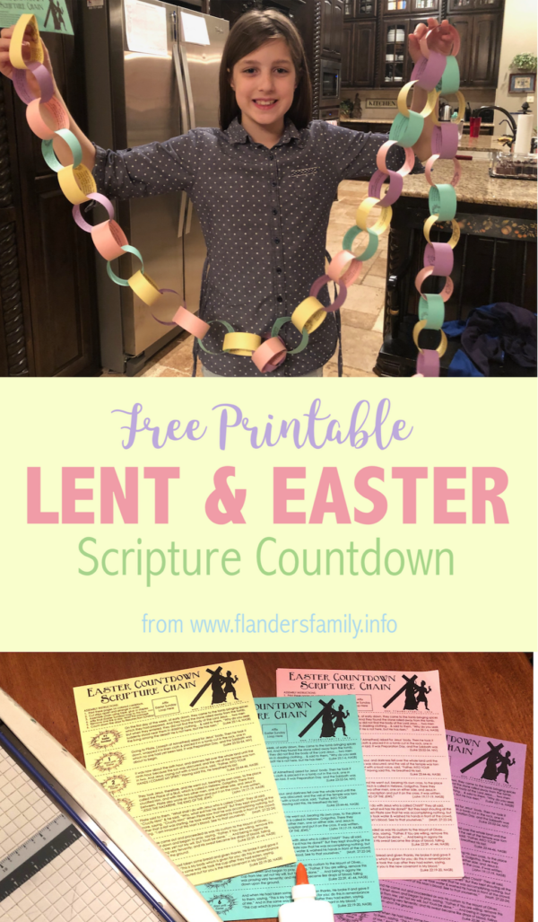 Scripture Chain: Countdown through Lent to Easter - Flanders Family ...