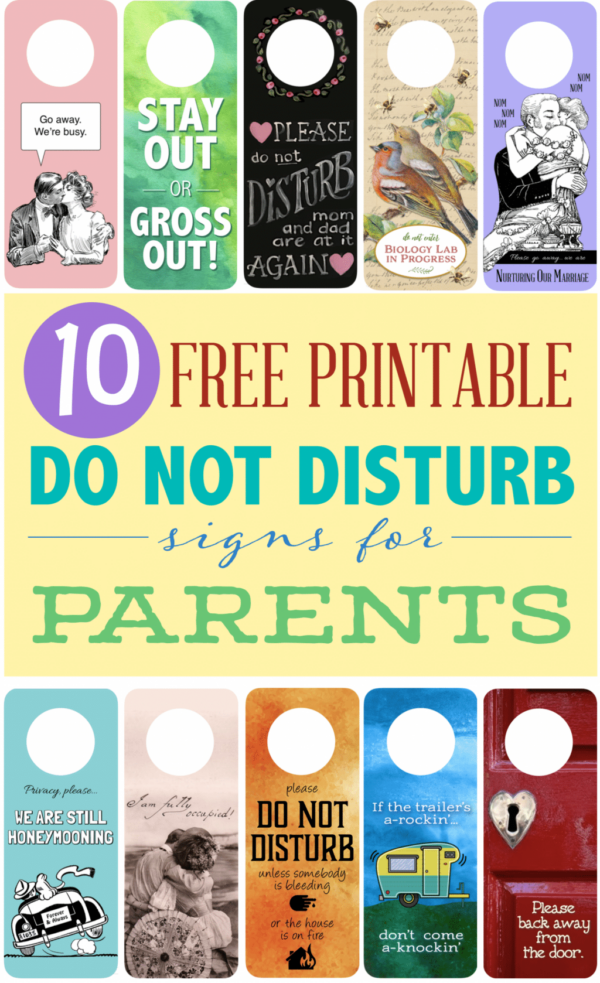 Free Printable DO NOT DISTURB Signs - Flanders Family Home Life