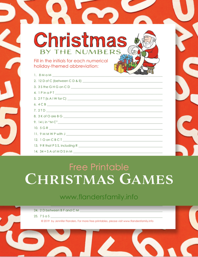 Christmas by the Numbers Quiz - Flanders Family Home Life