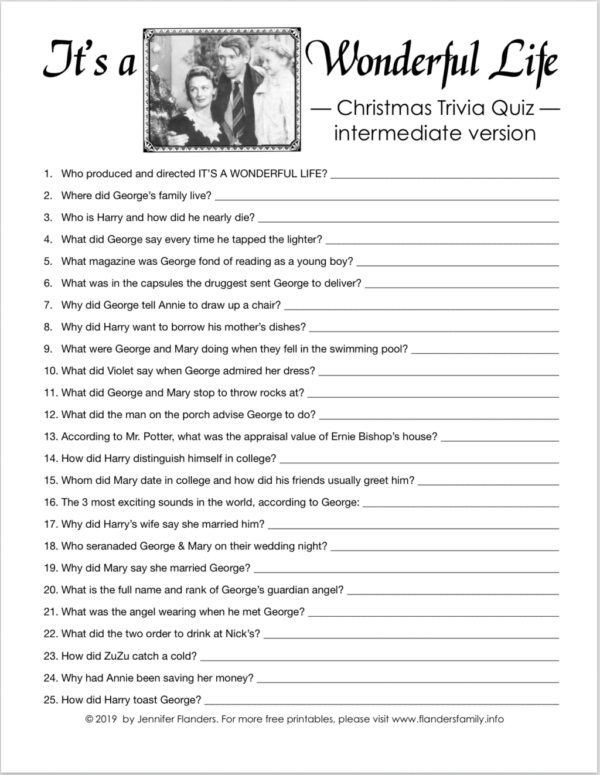 It's a Wonderful Life Trivia Quiz - Flanders Family Home Life