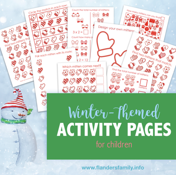 Free Winter-Themed Activity Pages - Flanders Family Home Life
