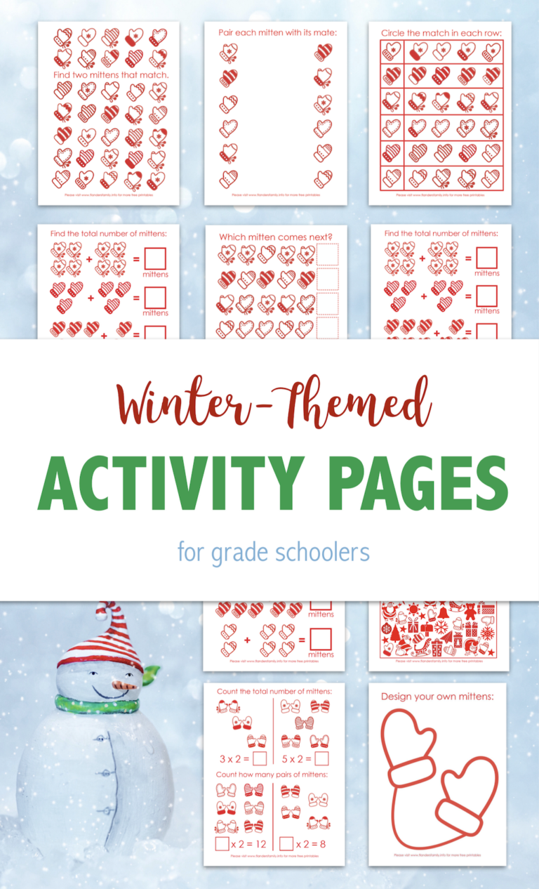 Free Winter-Themed Activity Pages - Flanders Family Home Life