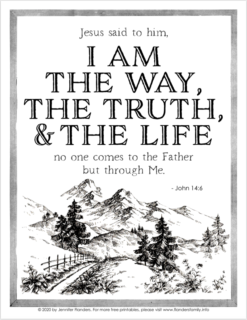 I AM the Way Coloring Page - Flanders Family Home Life