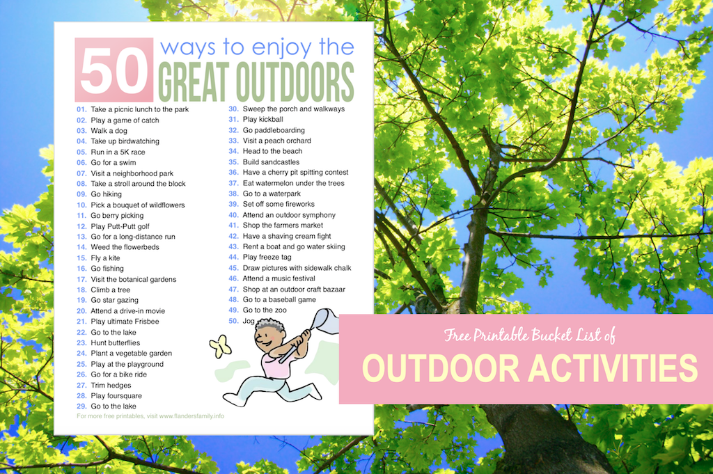 50 Ways to Enjoy the Great Outdoors - Flanders Family Homelife
