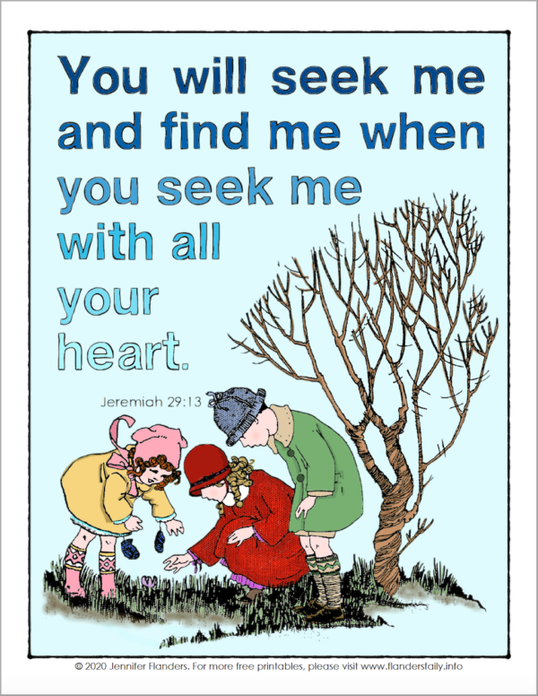 Seek Me and Find Me (Coloring Page) - Flanders Family Home Life