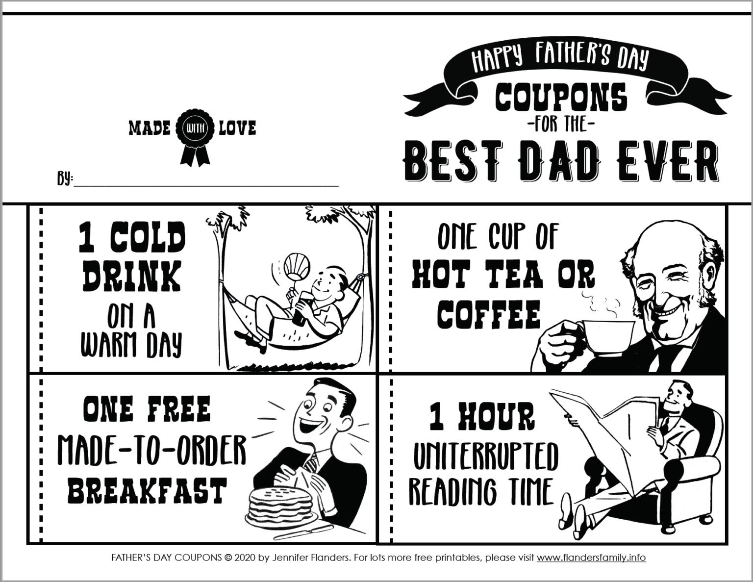 Father's Day Coupon Book (Free Printable) - Flanders Family Home Life