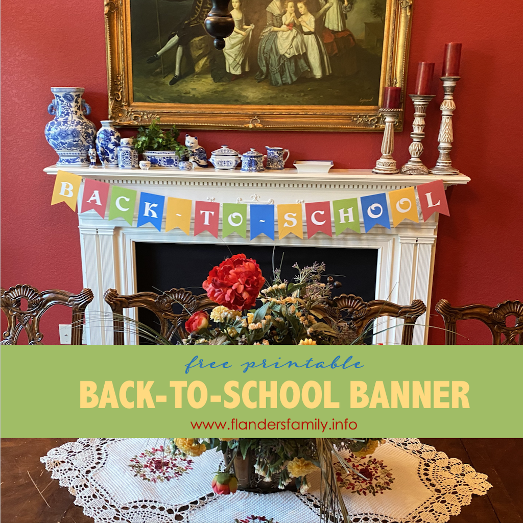 Back-to-School Banner (Free Printable) - Flanders Family Home Life