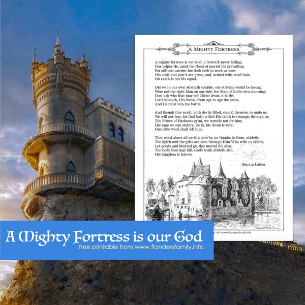 Mighty Fortress Coloring Page - Flanders Family Home Life