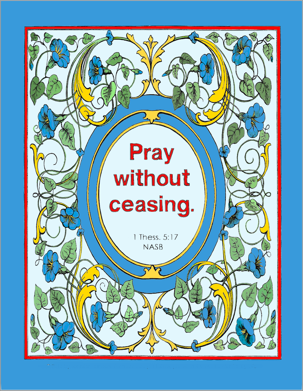 Pray without Ceasing Coloring Page - Flanders Family Homelife