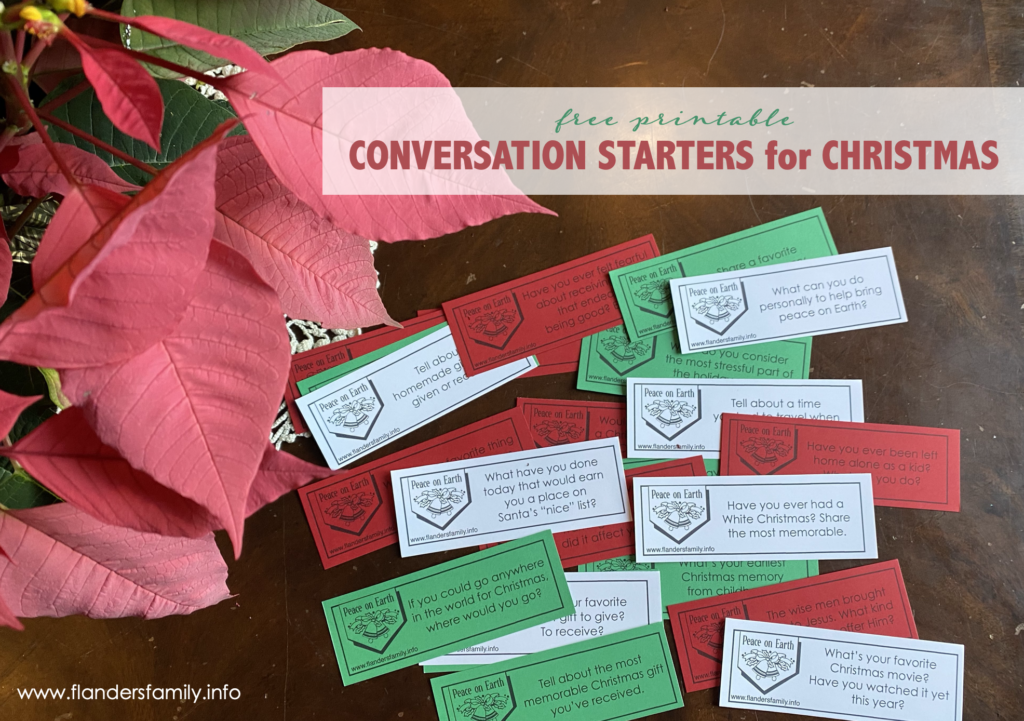 Christmas Conversation Starters - Flanders Family Home Life