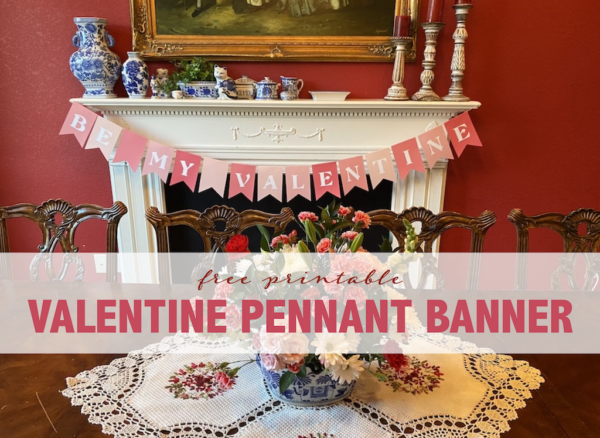 Be My Valentine Pennant Banner (Free Printable) - Flanders Family Homelife