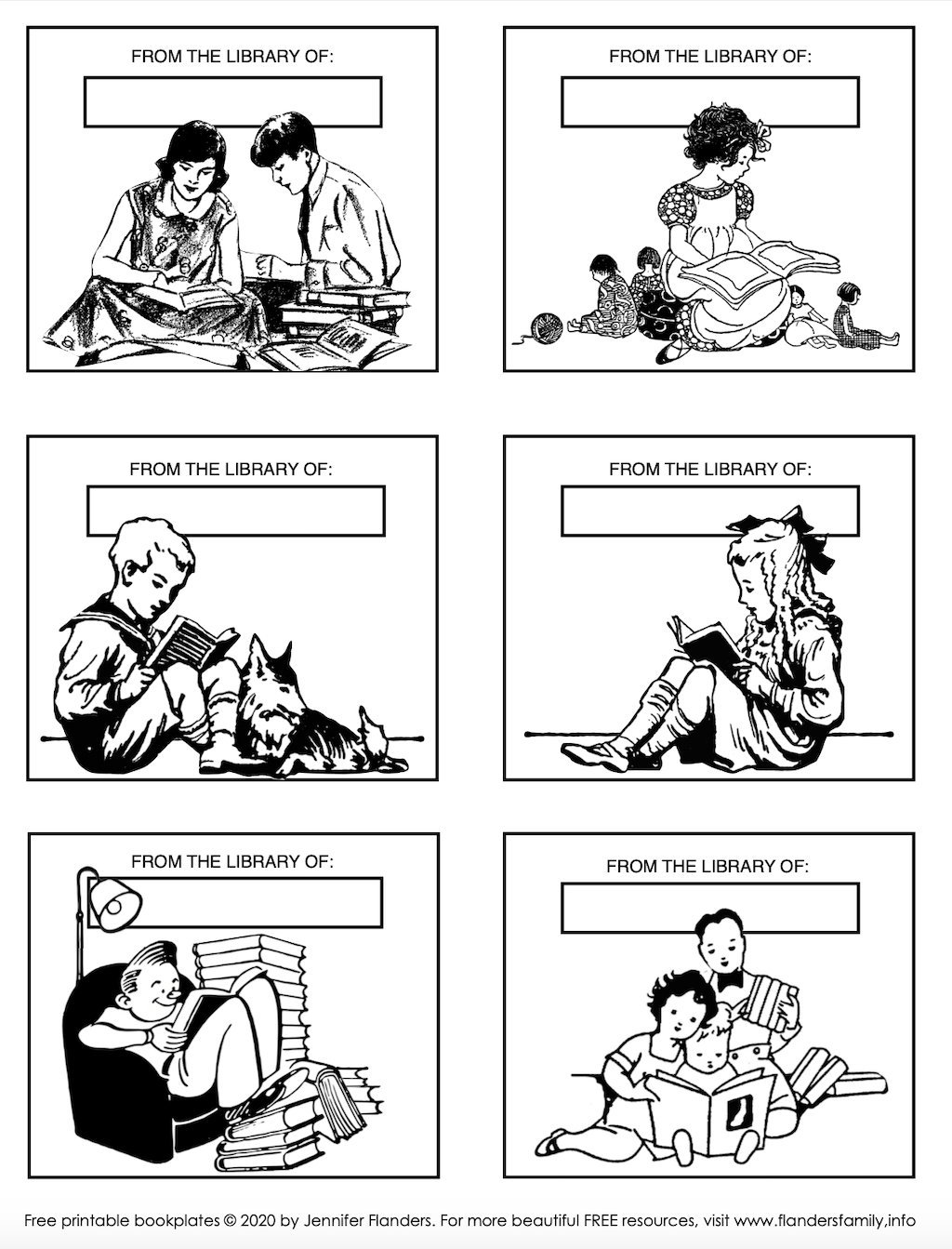 Free Printable Bookplates - Flanders Family Home Life