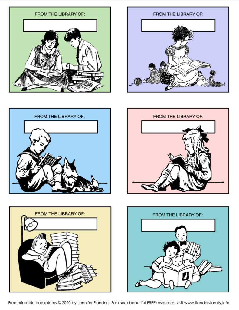 Free Printable Bookplates - Flanders Family Home Life