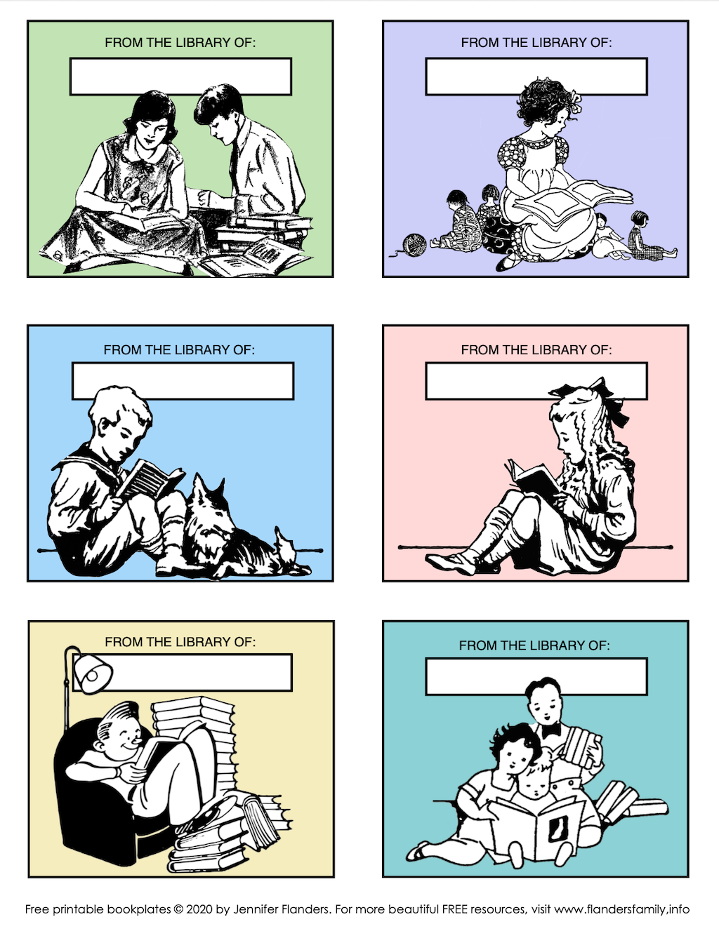 Free Printable Bookplates - Flanders Family Home Life