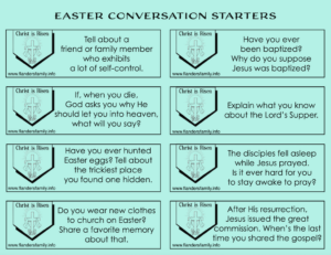 Easter Conversation Starters (Free Printable) - Flanders Family Home Life