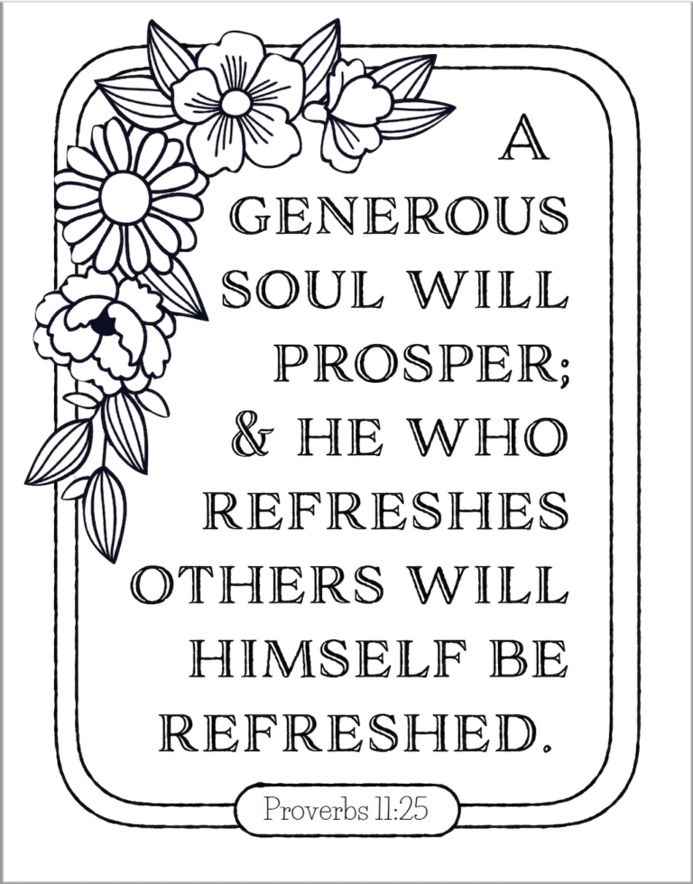 Generous Souls Prosper Coloring Page - Flanders Family Home Life