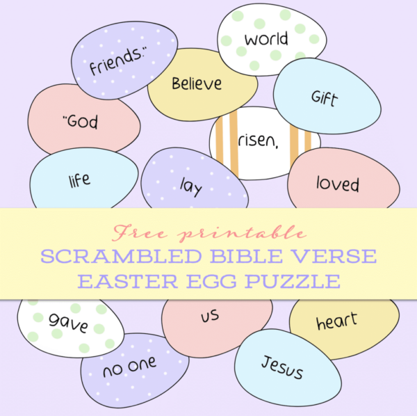 Scrambled Bible Verse Easter Egg Puzzles - Flanders Family Home Life
