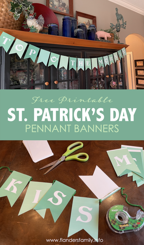 St. Patrick's Day Pennant Banners - Flanders Family Home Life