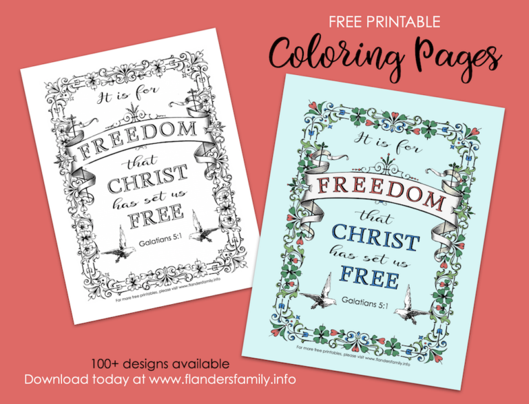 Christ Set Us Free Coloring Page - Flanders Family Home Life