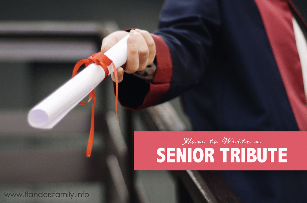 How to Write a Senior Tribute (& more graduation questions) - Flanders ...