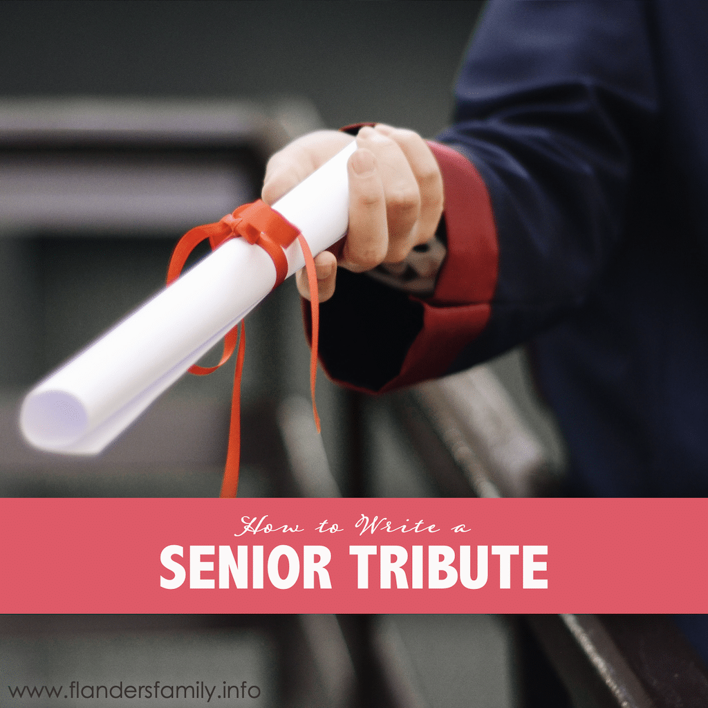 How to Write a Senior Tribute (& more graduation questions) - Flanders ...