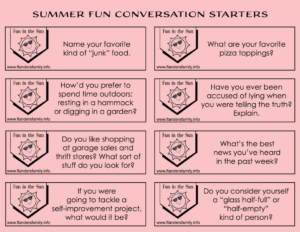 Summertime Conversation Starters - Flanders Family Home Life