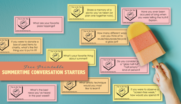 Summertime Conversation Starters - Flanders Family Home Life