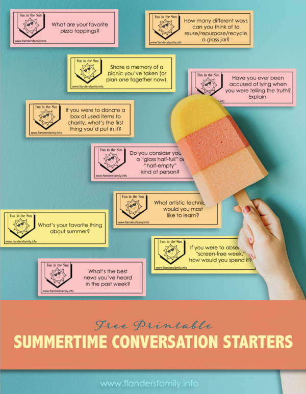 Summertime Conversation Starters - Flanders Family Home Life