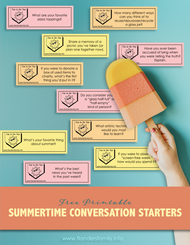 Summertime Conversation Starters - Flanders Family Home Life