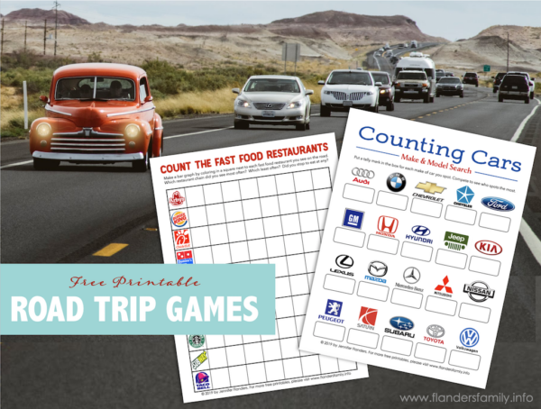 Free Printable Road Trip Games - Flanders Family Home Life