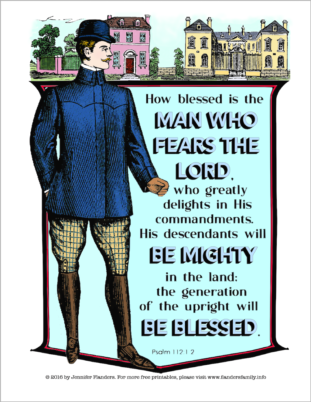 Mighty and Blessed Coloring Page - Flanders Family Homelife