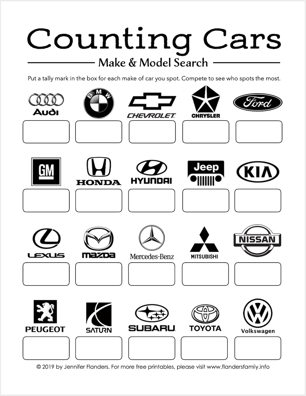 Free Printable Road Trip Games - Flanders Family Home Life