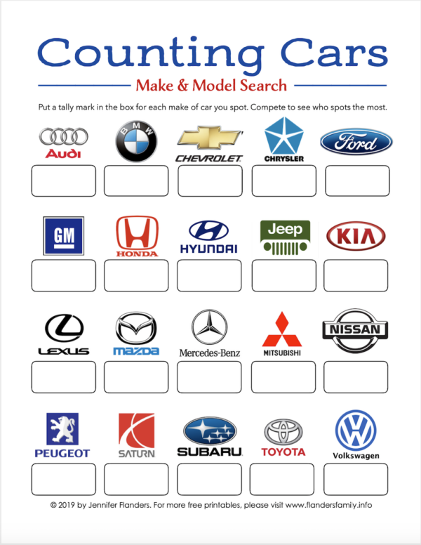 Free Printable Road Trip Games - Flanders Family Home Life