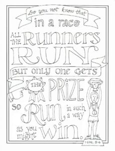Run to Win Coloring Page - Flanders Family Home Life