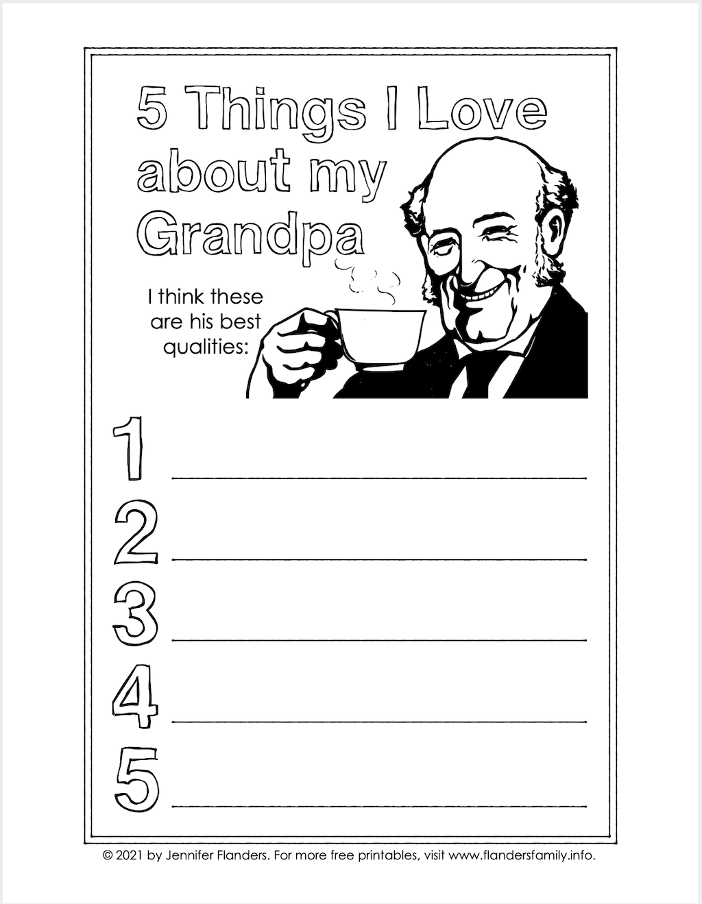 Grandparents Day Printables for Kids - Flanders Family Home Life