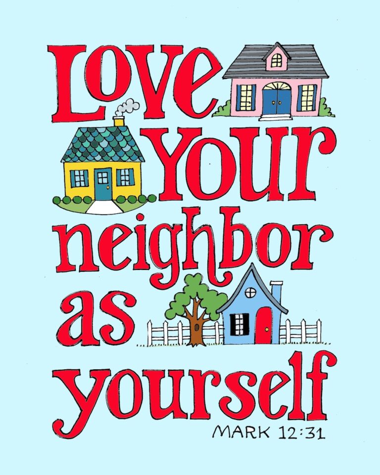 Love Your Neighbor Coloring Page - Flanders Family Home Life