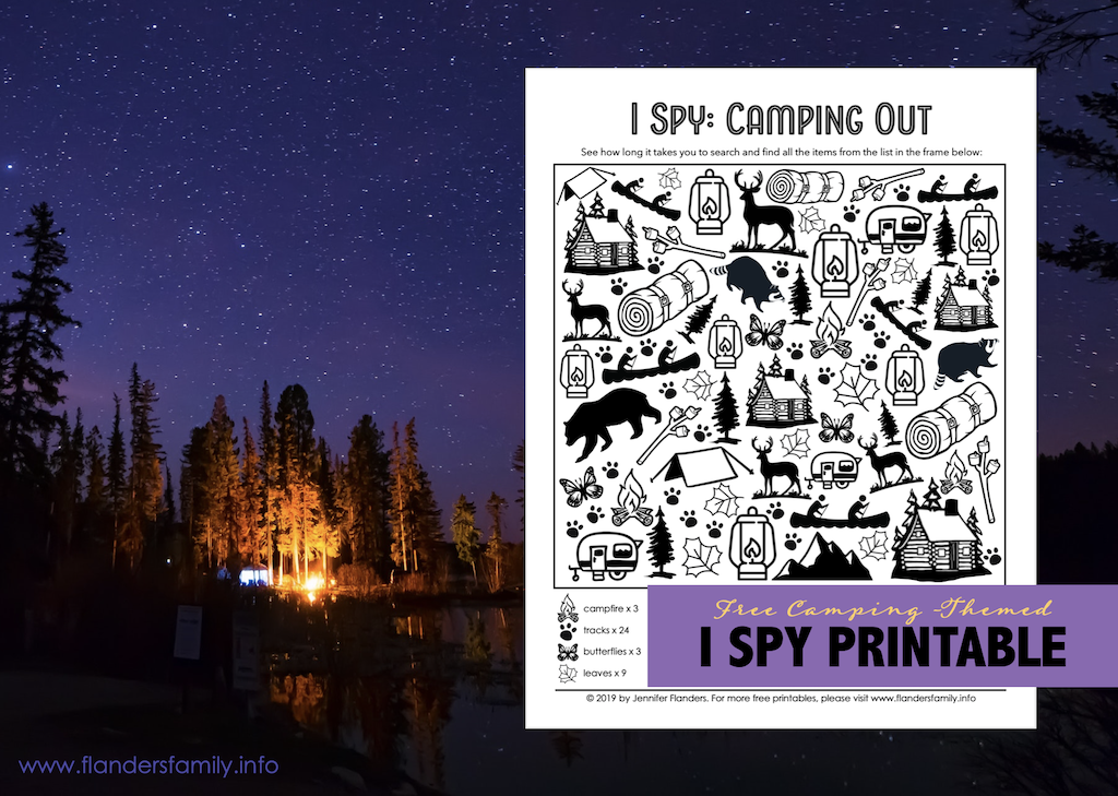 Camping Themed I Spy Game (Free Printable) - Flanders Family Home Life