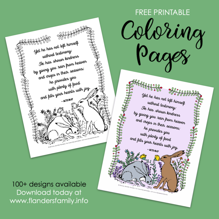 Kindness from Heaven Coloring Page - Flanders Family Homelife