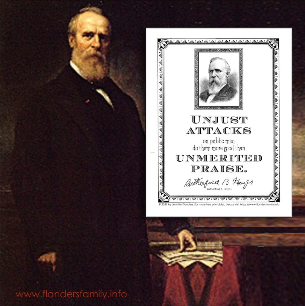 Rutherford B. Hayes Coloring Page - Flanders Family Homelife