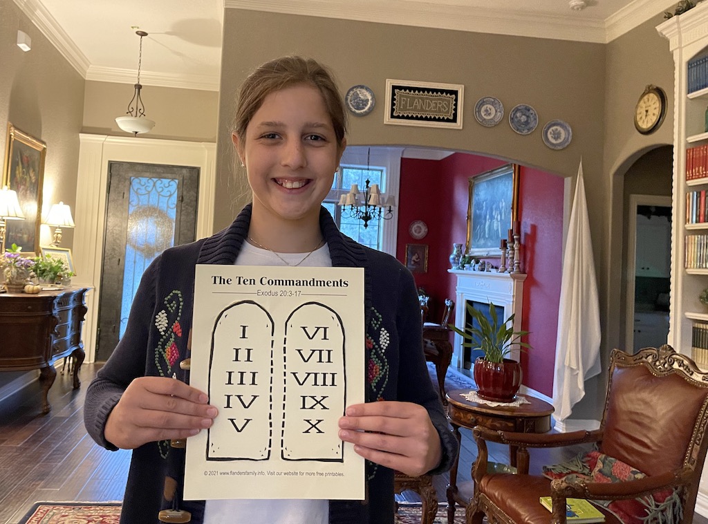10 Commandments Award Certificate and Memory Aid - Flanders Family Home ...