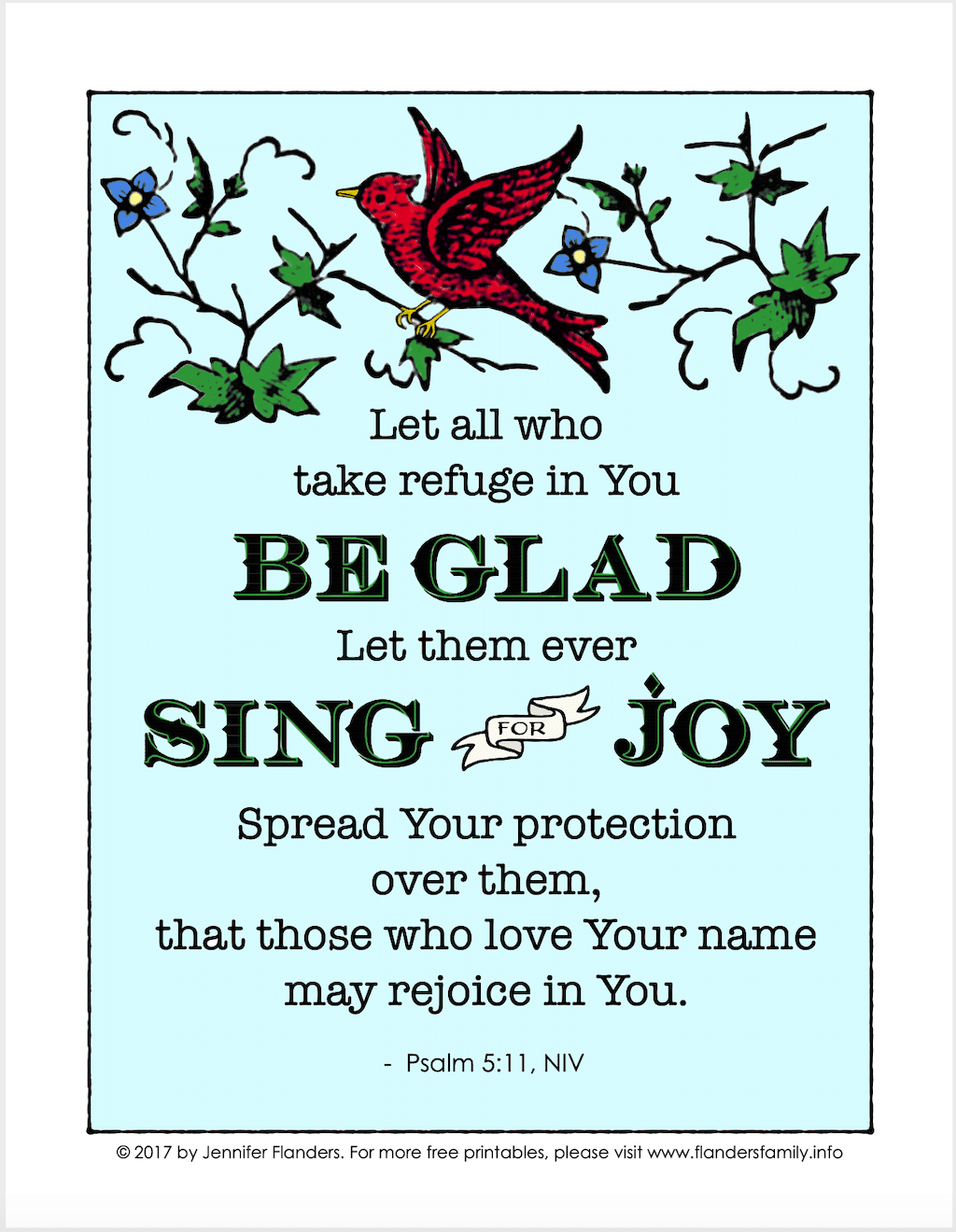 Be Glad Coloring Page - Flanders Family Home Life