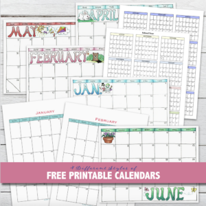 Free Printable Calendars (Pick Your Style) - Flanders Family Home Life