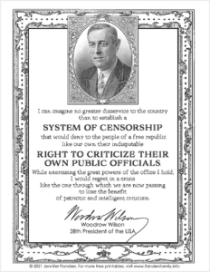 Woodrow Wilson Quote Coloring Page