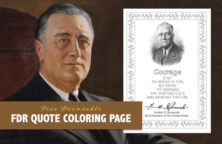 FDR Quote Coloring Page - Flanders Family Home Life