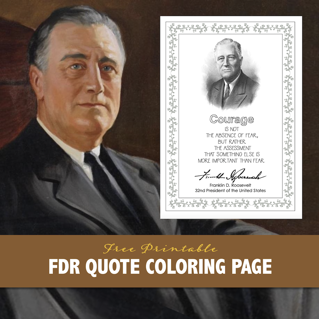FDR Quote Coloring Page - Flanders Family Homelife