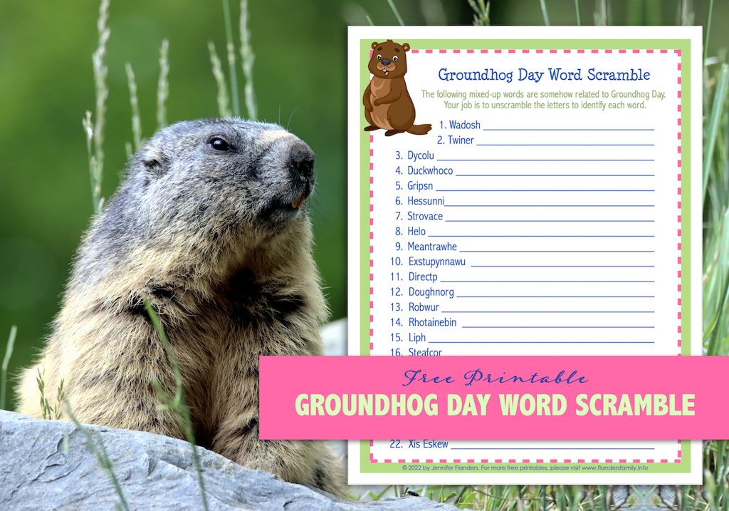 Groundhog Day Word Scramble - Flanders Family Homelife