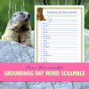 Groundhog Day Word Scramble - Flanders Family Homelife