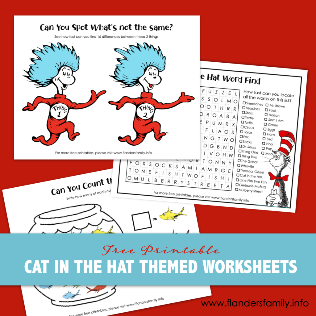 Free Cat in the Hat Printables - Flanders Family Home Life